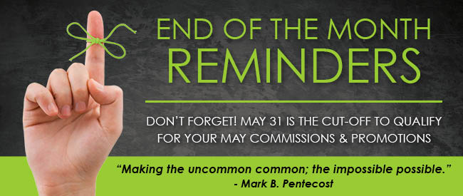 End of the Month Reminders